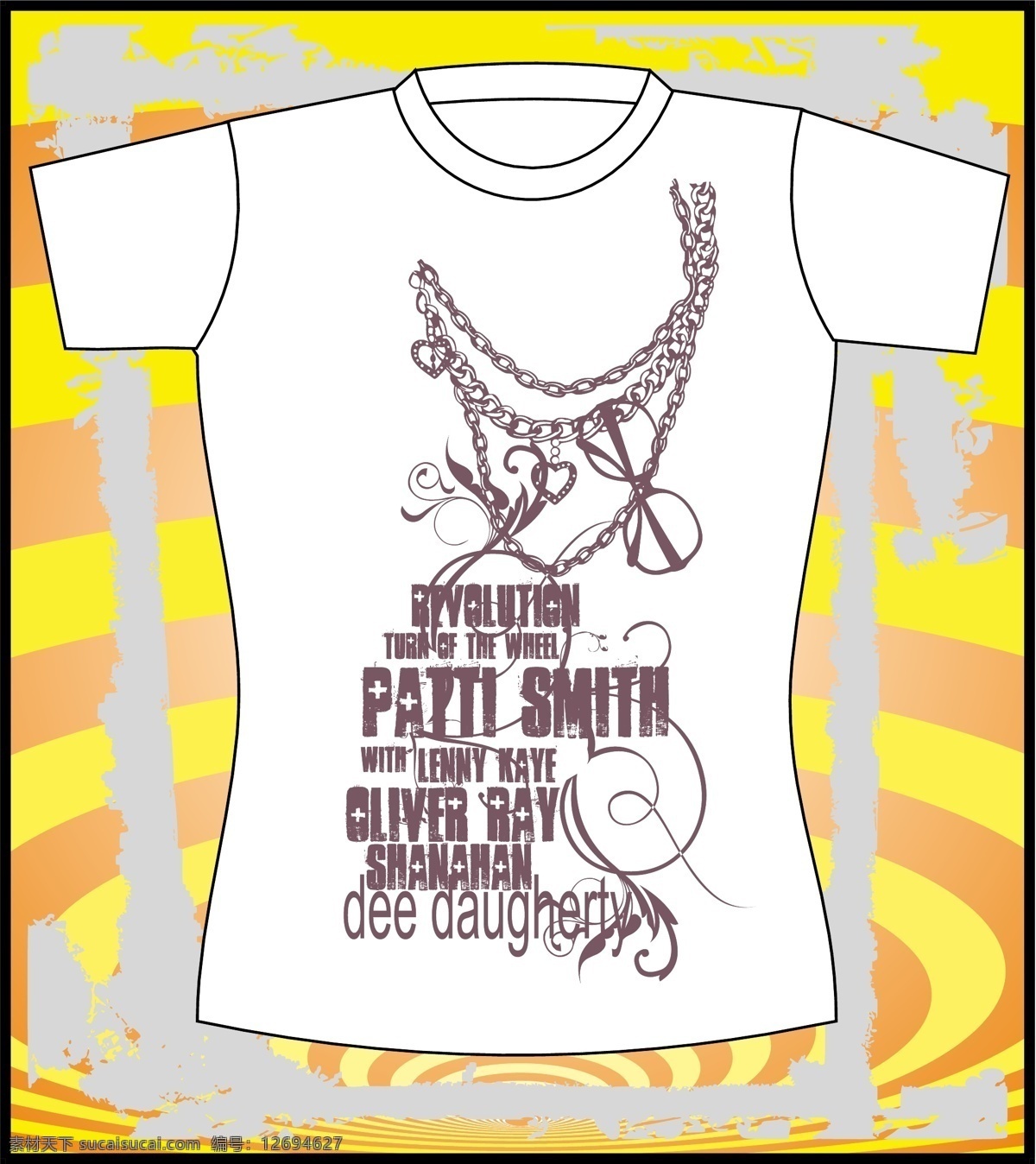 t恤花纹流行图案素材图片下载-素材编号12694627-素材天下图库